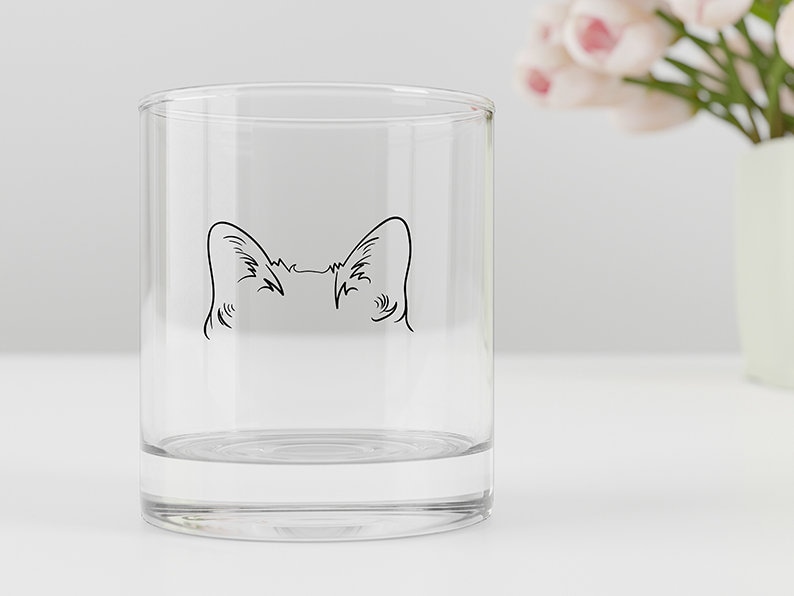 Cat Ears Line Drawing Bundle | 50 Cat Breeds Ears | Kitten Svg| Line ...