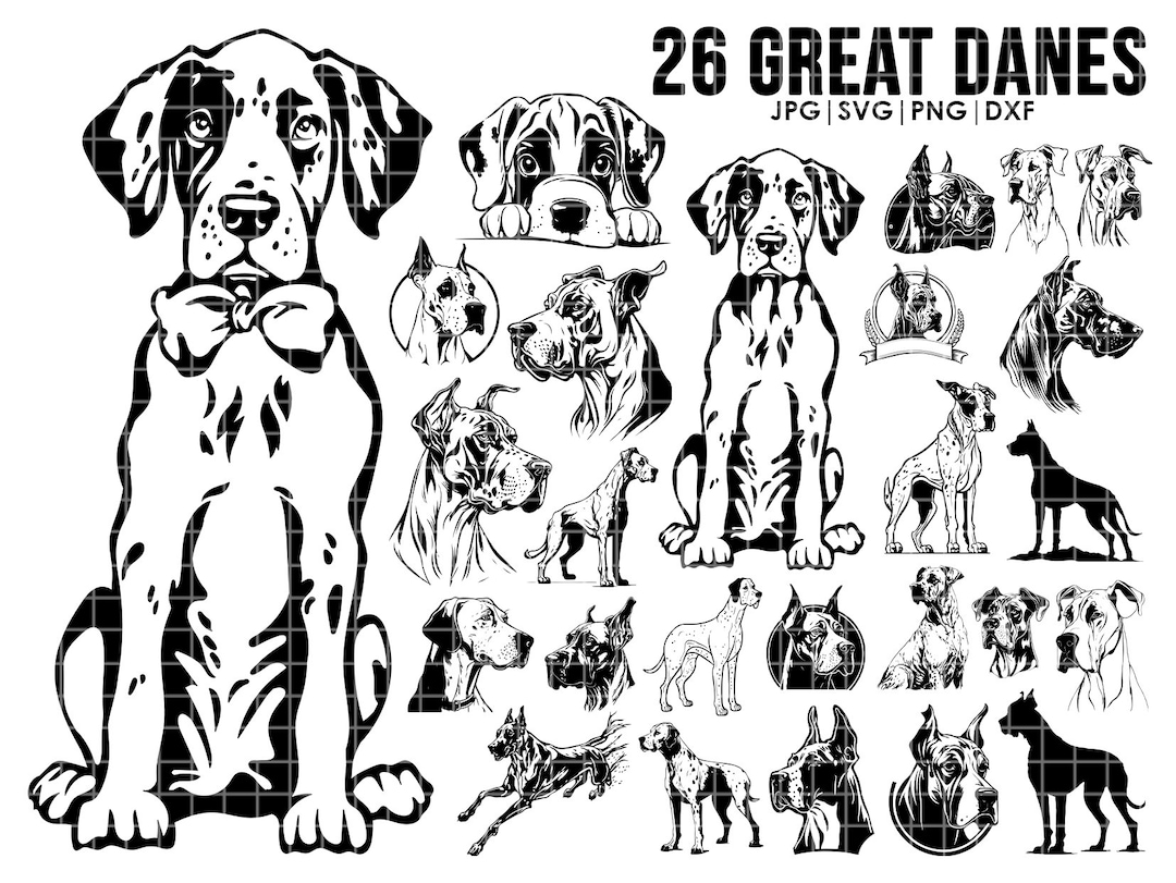 26 - Great danes Svg Bundle| Dog Svg Files for Cricut| Peeking Dog ...