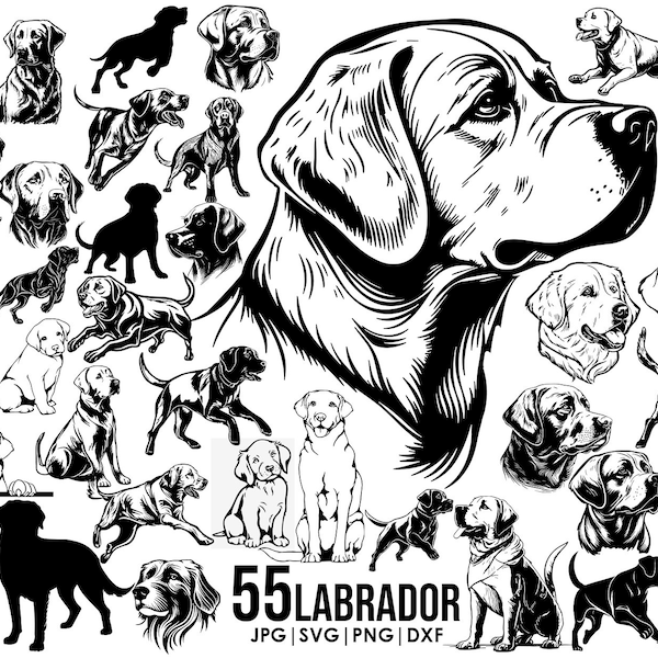 Labrador Silhouette - Etsy