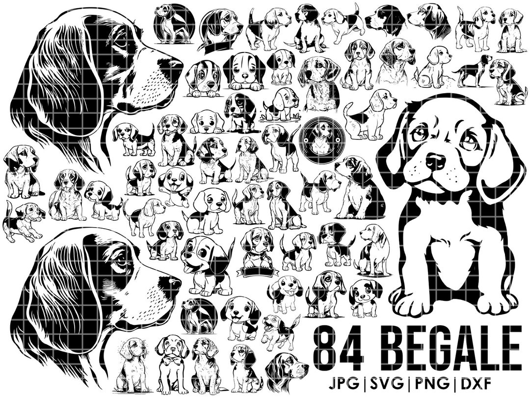 84 Begale Svg Bundle| Dog Svg Files for Cricut| Peeking Dog Clipart ...