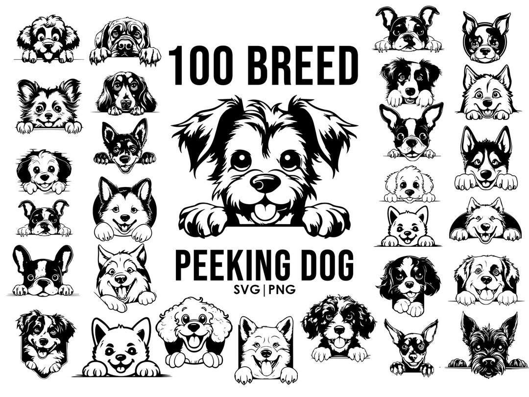 PEEKING DOG SVG, Peeking Dog Clipart, Peeking Dog Svg Files for Cricut ...