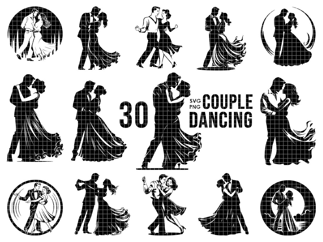 30 Couple Dancing, Svg, Bundle, Vector, Cricut, Digital Download, Png ...