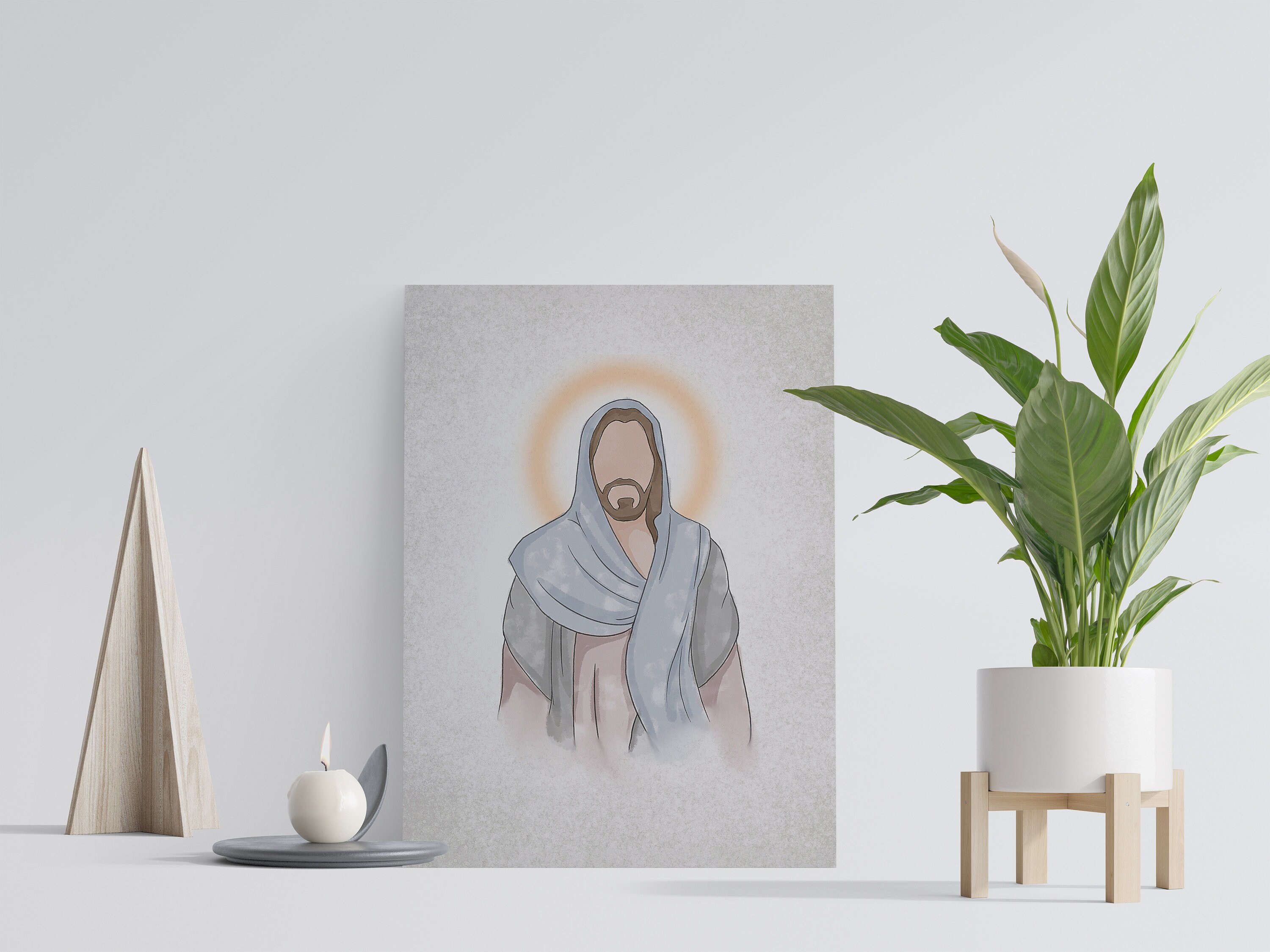 Jesus Christ Art| Jesus Portrait| Jesus Watercolor| Christ's Embrace ...