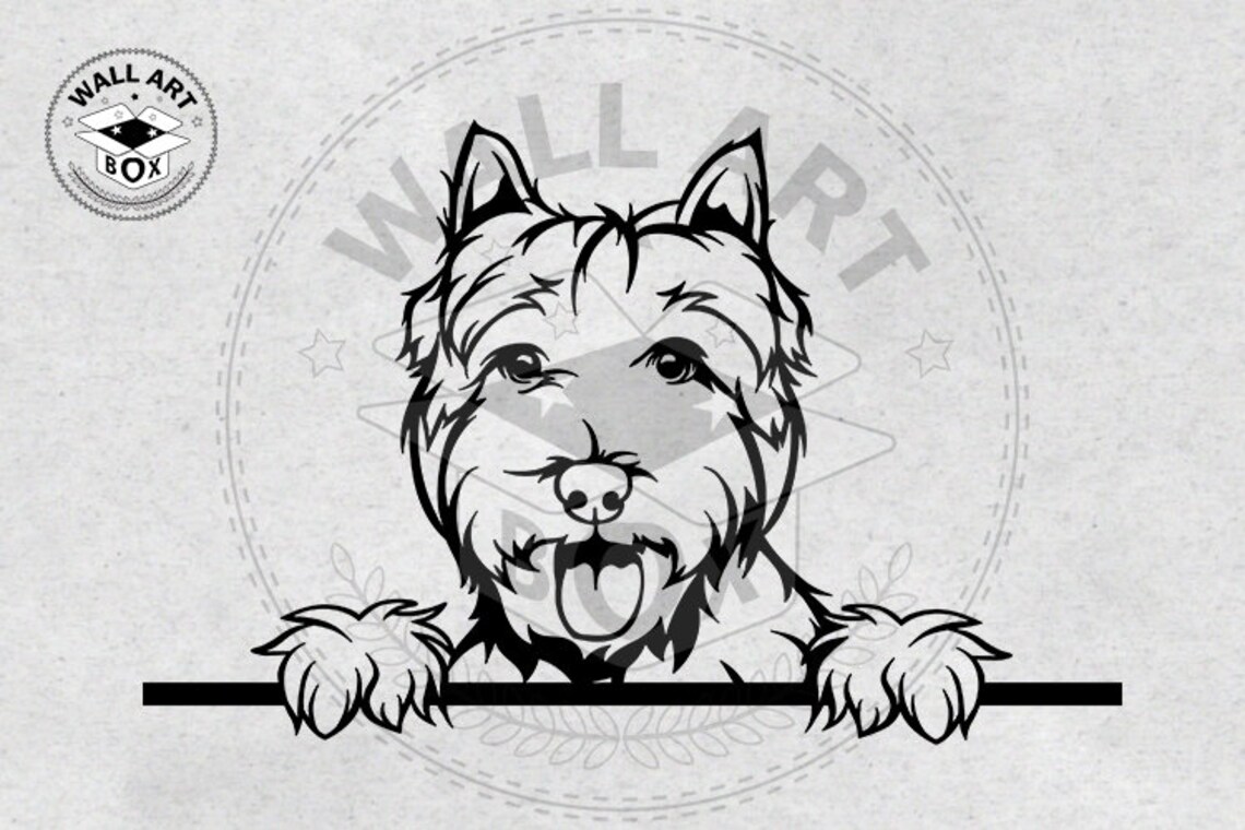 West Highland White Terrier Westie Svg Face-dog Svg Files - Etsy