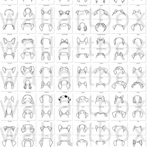 Dog Svg Bundle,125 Dog Drawing Svg, Tattoo, Line Drawing, DXF, PNG ...