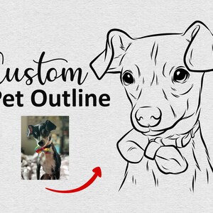Custom Line Drawing Pet| Dog Portrait INK| Tattoo Commission| Line Art ...