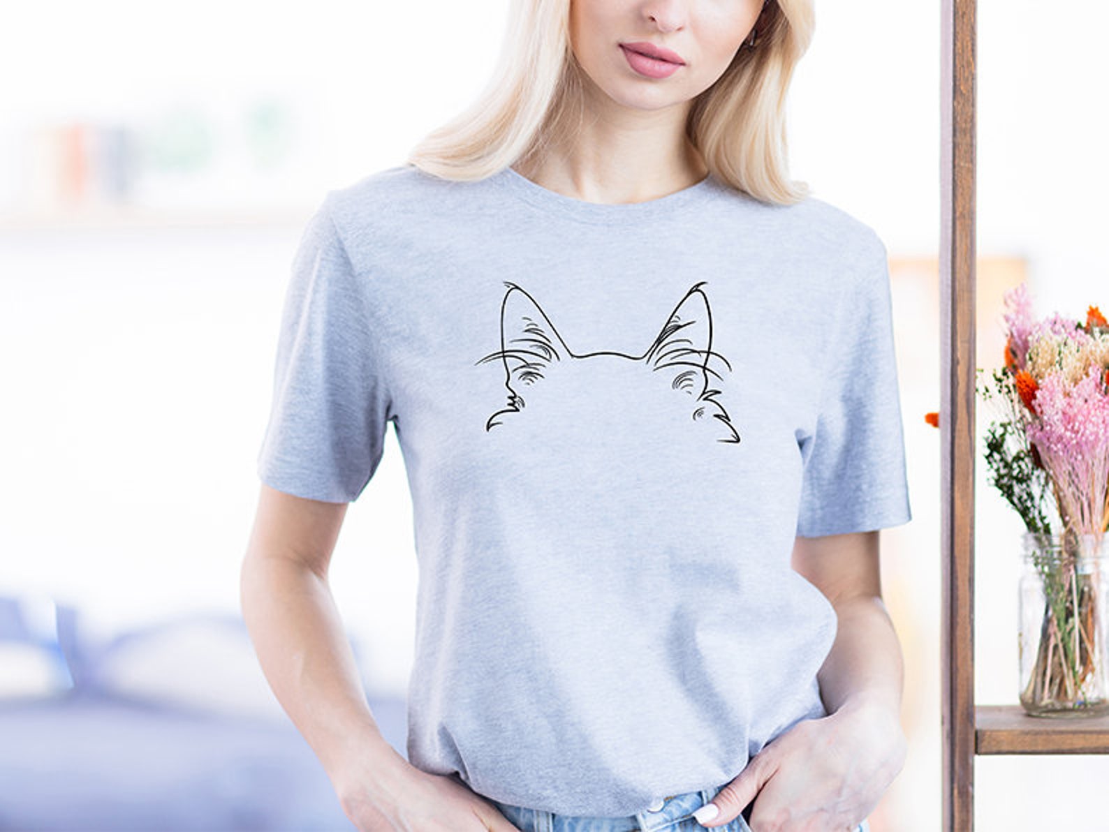 Cat Ears Line Drawing Bundle | 50 Cat Breeds Ears | Kitten Svg| Line ...