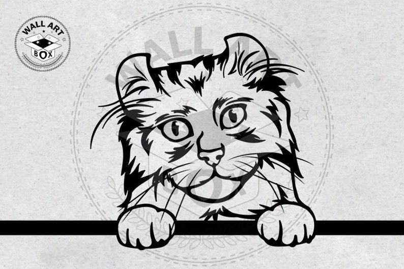 American Curl Svg Cat Svg Files for Cricut Peeking Cat - Etsy