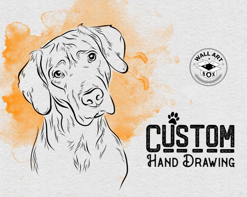 Custom Line Drawing Pet Dog Portrait INK Tattoo Commission - Etsy