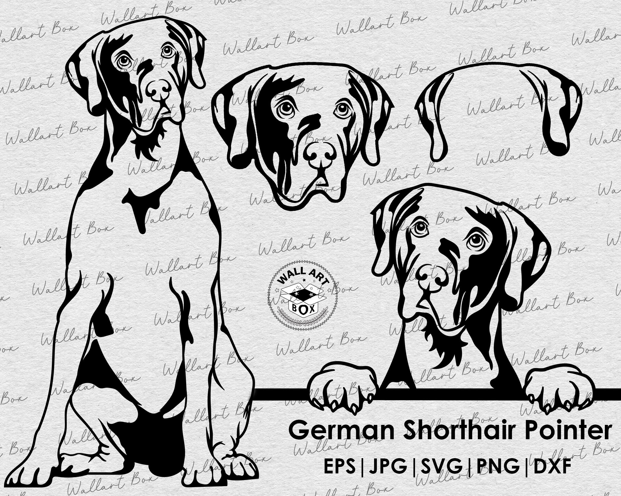 German Shorthair Pointer Dog SVG Cricut| Clipart| Vector Image DXF ...