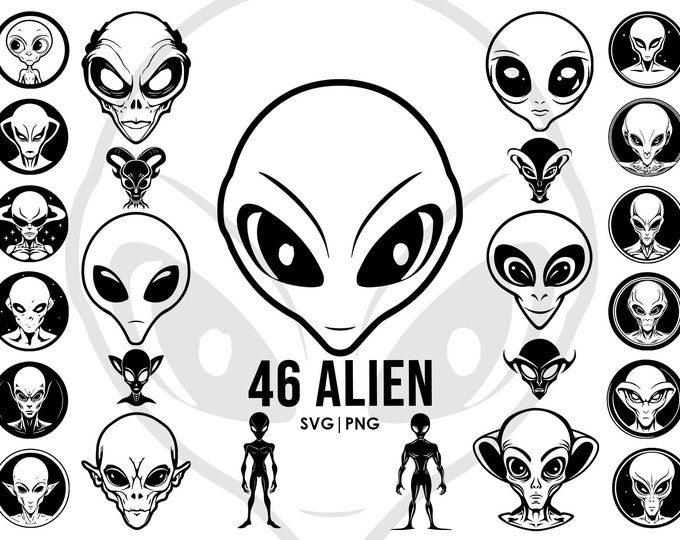 Alien Svg Cut File - Etsy Canada