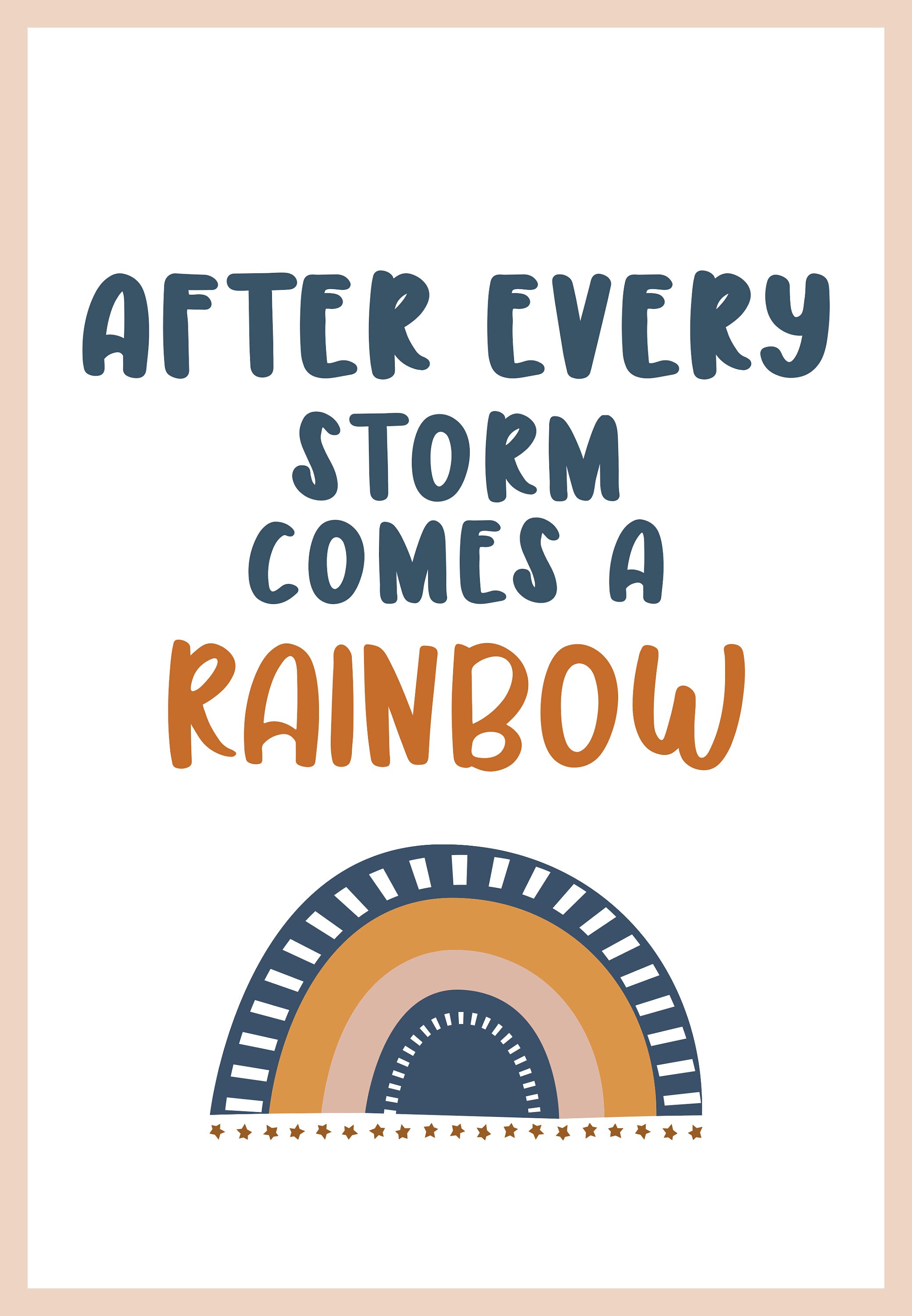 Boho Rainbow Theme COVID Classroom Poster Set of 4 Classroom | Etsy