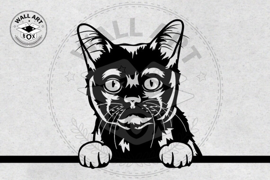 Bombay Svg| Cat Svg Files for Cricut| Peeking Dog Clipart| Vector Image ...