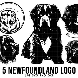 40 - Newfoundland Dog Svg Bundle| Svg, Cricut| Peeking Dog Clipart ...