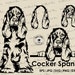 English Cocker Spaniel Svg Face-dog Svg Files for Cricut Peeking Dog ...