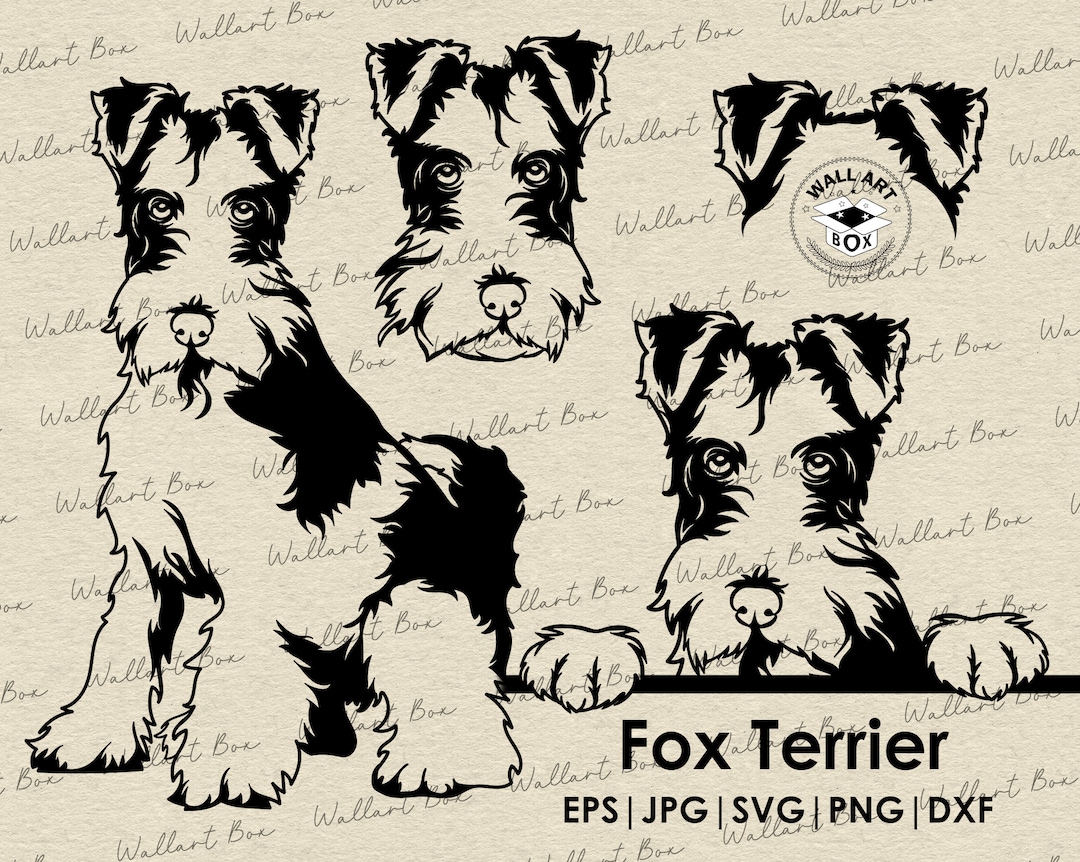 Fox Terrier Dog SVG Cricut| Puppy Clipart| Vector Image DXF Download ...