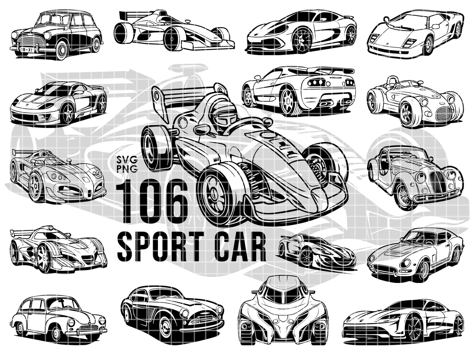 Sport Car, Svg, Bundle, Vector, Cricut, Digital Download, Png Bundle ...