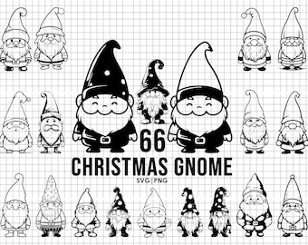 Christmas Gnome Bundle Svg,png,pdf Christmas Doodle, Gnomes Merry ...