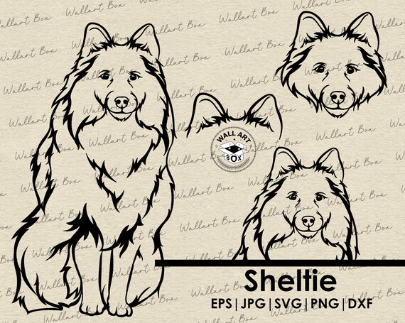 Sheltie Svg Sheltie Face-dog Svg Files for Cricut Peeking - Etsy