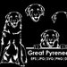 Great Pyrenees Dog Head, Full Body, Peeking, Dog Ear, Files Cricut ...