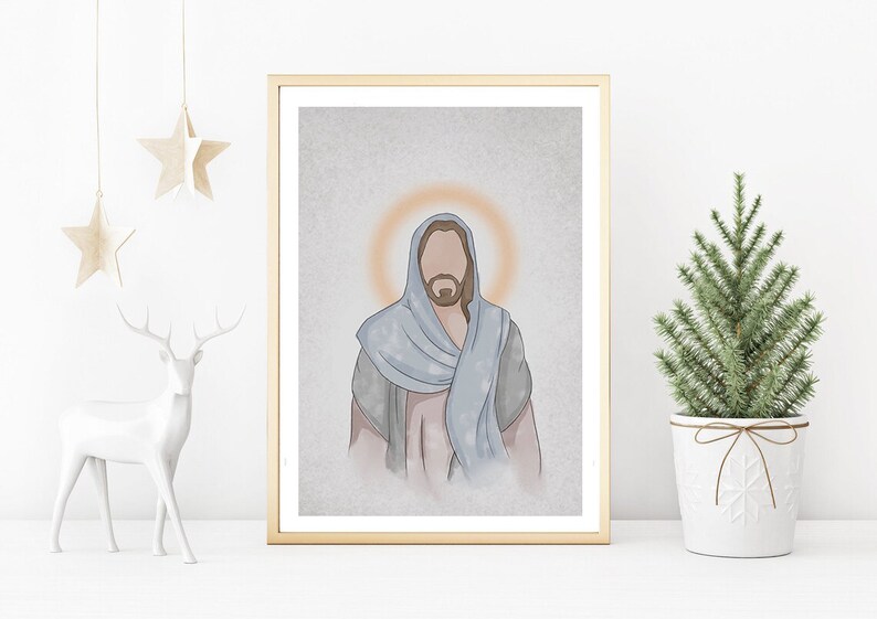 Jesus Christ Art| Jesus Portrait| Jesus Watercolor| Christ's Embrace ...
