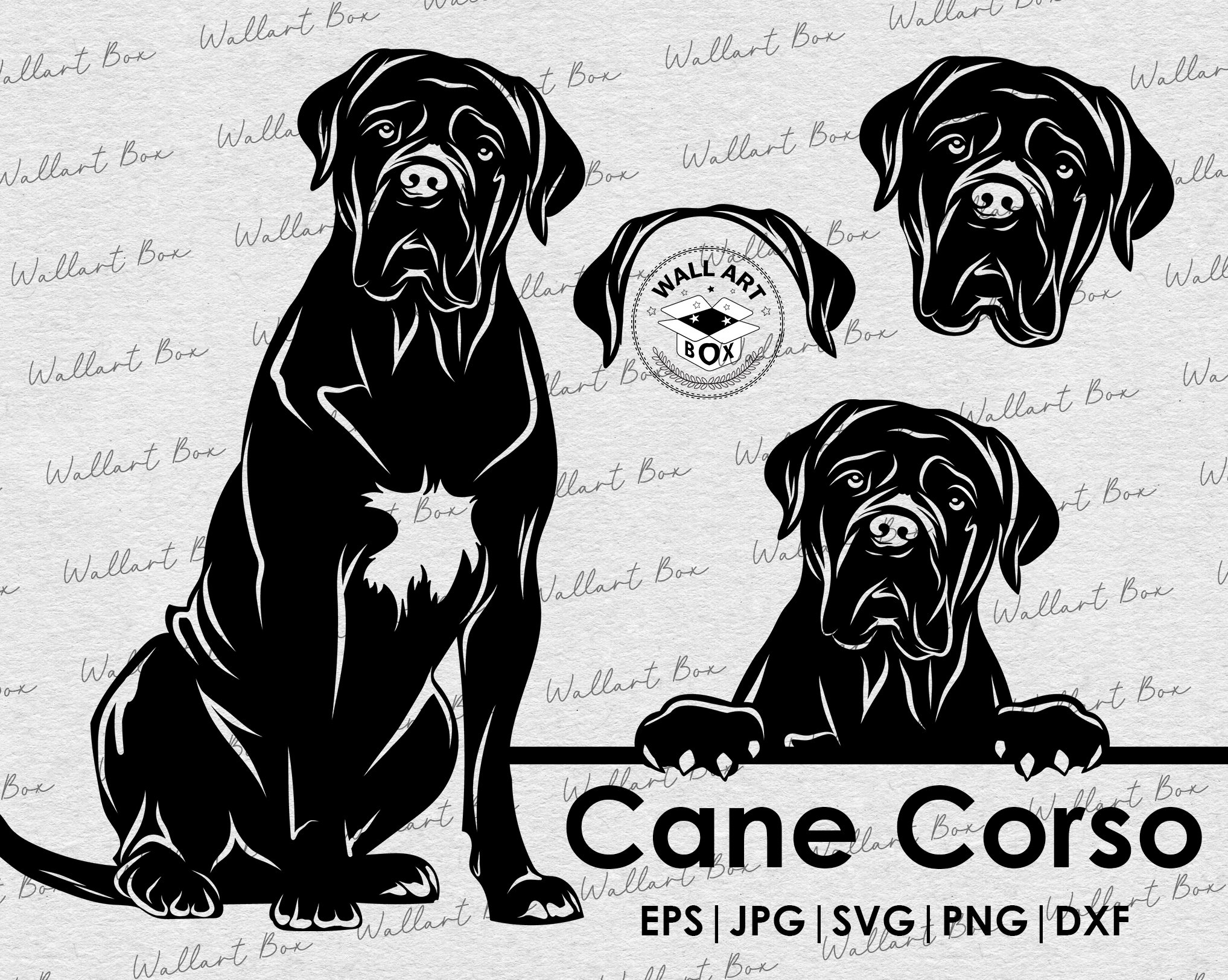 Cane Corso Svg Dog Full Body Peeking Head Ears Files Cricut - Etsy ...