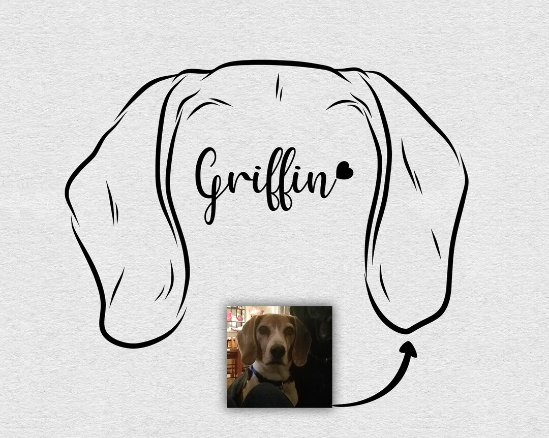 Digital Pet Outline Dog Cat Vector Line Out Drawing, Pet Sketch, Pet ...