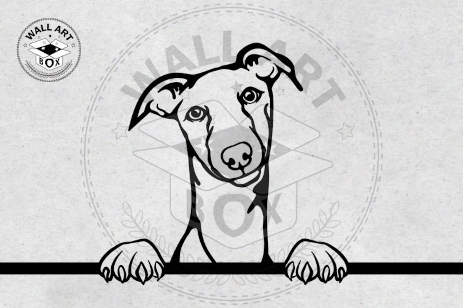 Whippet Dog Svg Dog Full Body Peeking Head Ears Files Cricut - Etsy