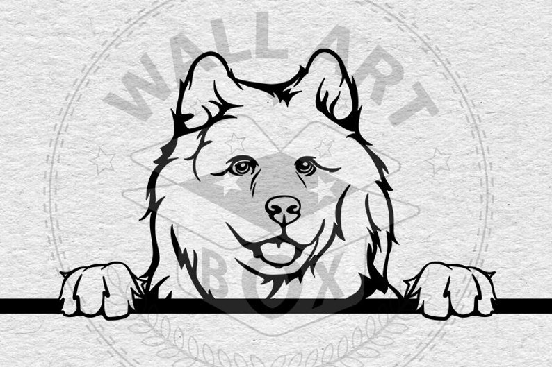 Samoyed Svg Dog Full Body Peeking Head Ears Files for Cricut| Clipart ...
