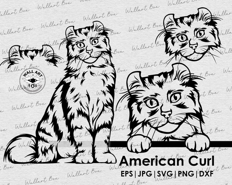 American Curl Svg Cat Svg Files for Cricut Peeking Cat - Etsy