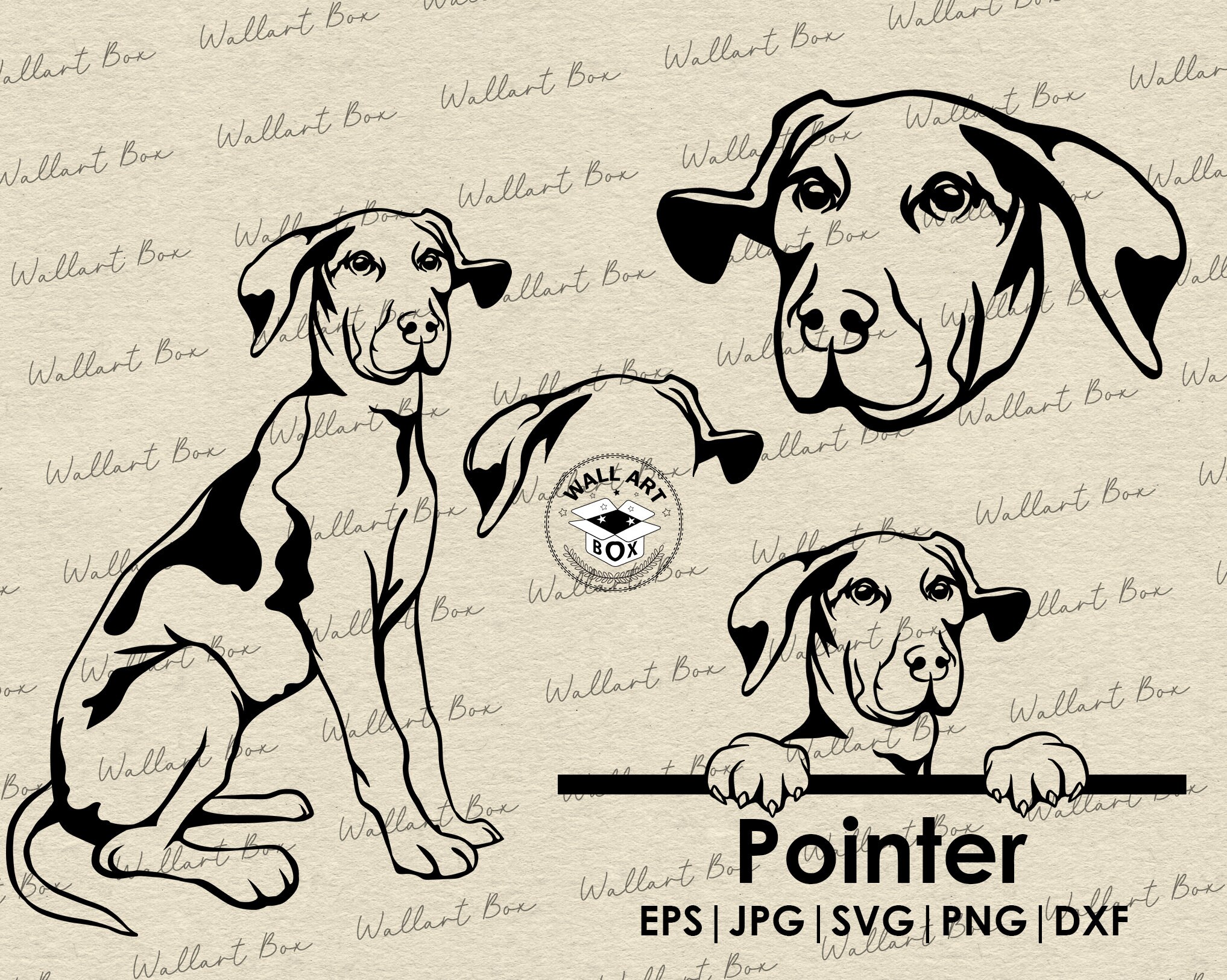 Pointer-dog SVG Cricut Cute Clipart Vector Image DXF - Etsy