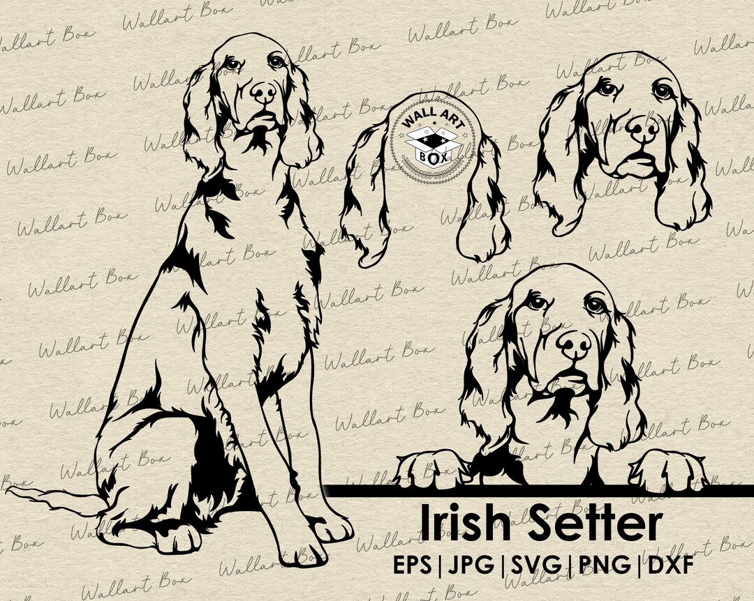 Irish Setter Dog SVG Cricut| Cute Puppy Clipart| Vector Image DXF ...