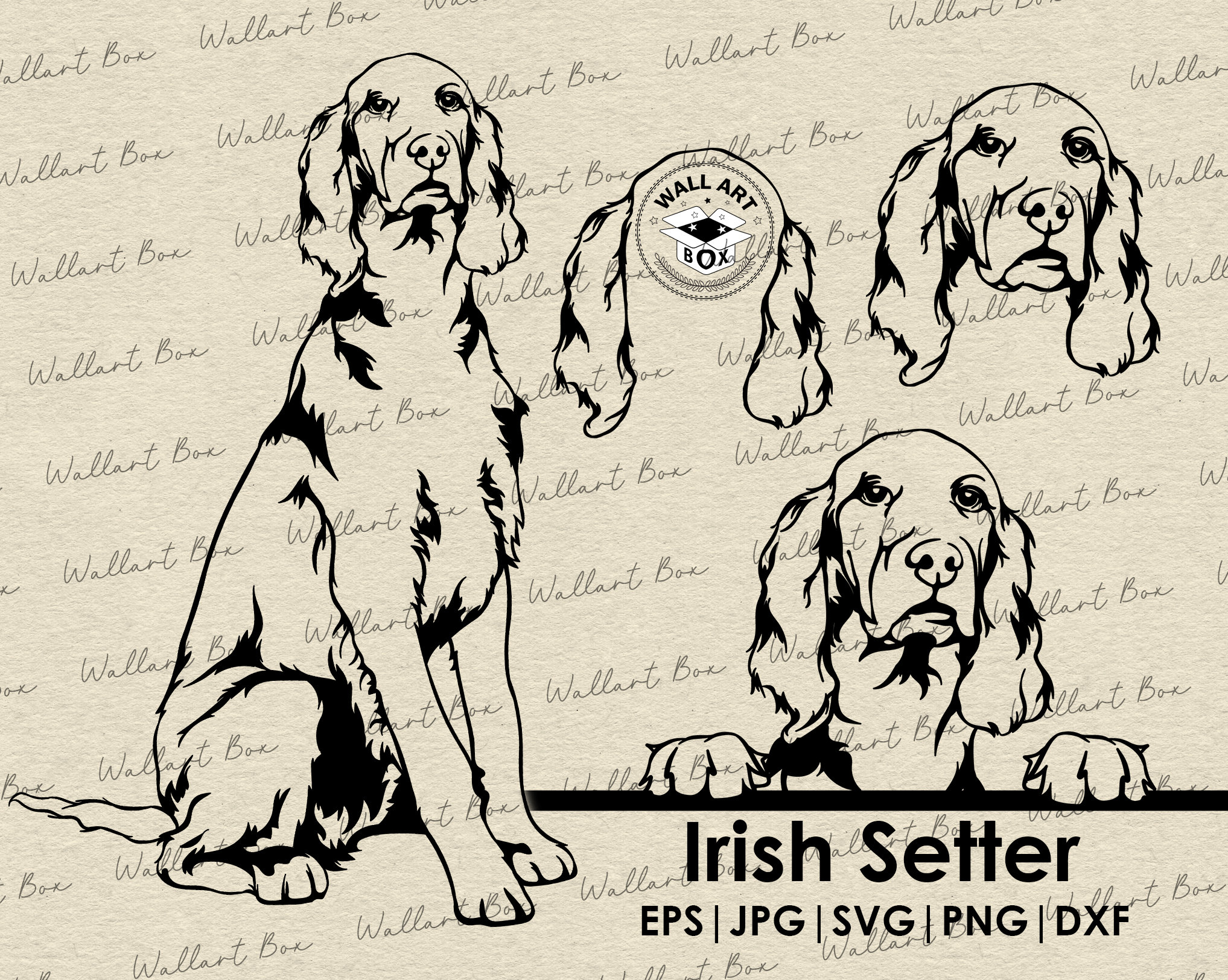 Irish Setter Dog SVG Cricut Cute Puppy Clipart Vector Image - Etsy
