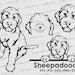 Sheepadoodle Svg| Dog Full Body Peeking Head Ears Files Cricut| Clipart ...
