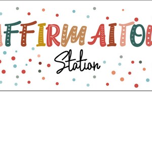 Affirmation Station Spotty Boho Positive Affirmations Mirror Display ...