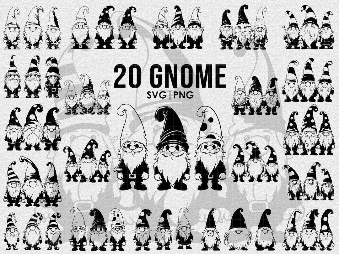 Group Gnome Svg Bundle, Vector, Cricut, Digital Download, Png Bundle ...