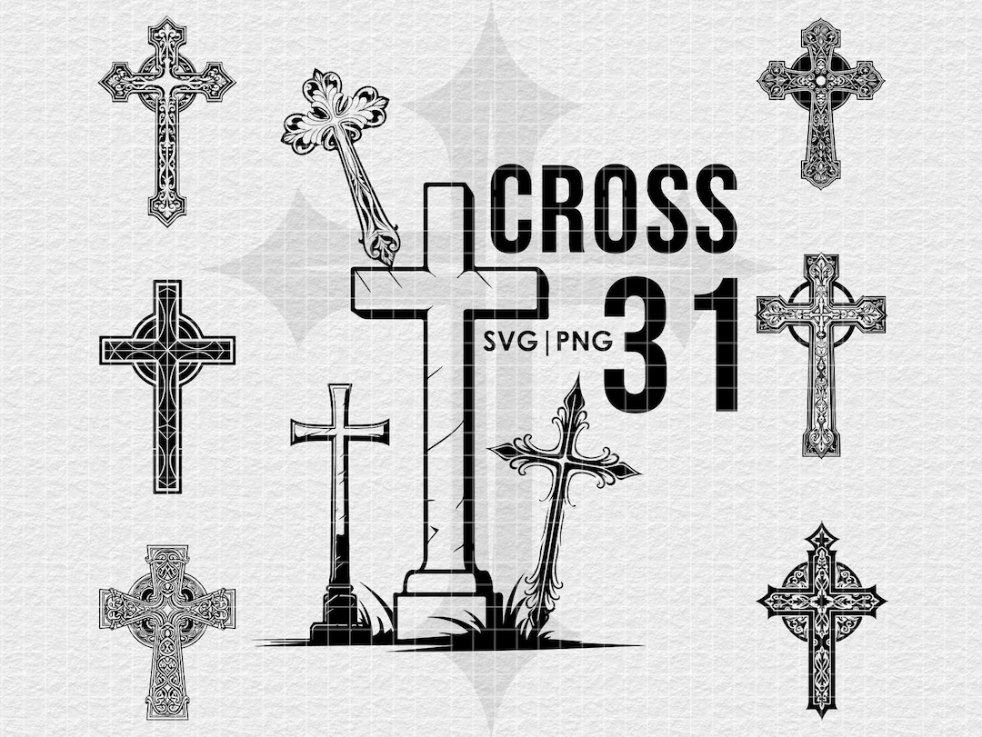 Cross Svg Bundle, Vector, Cricut, Digital Download, Png Bundle, Tattoo ...