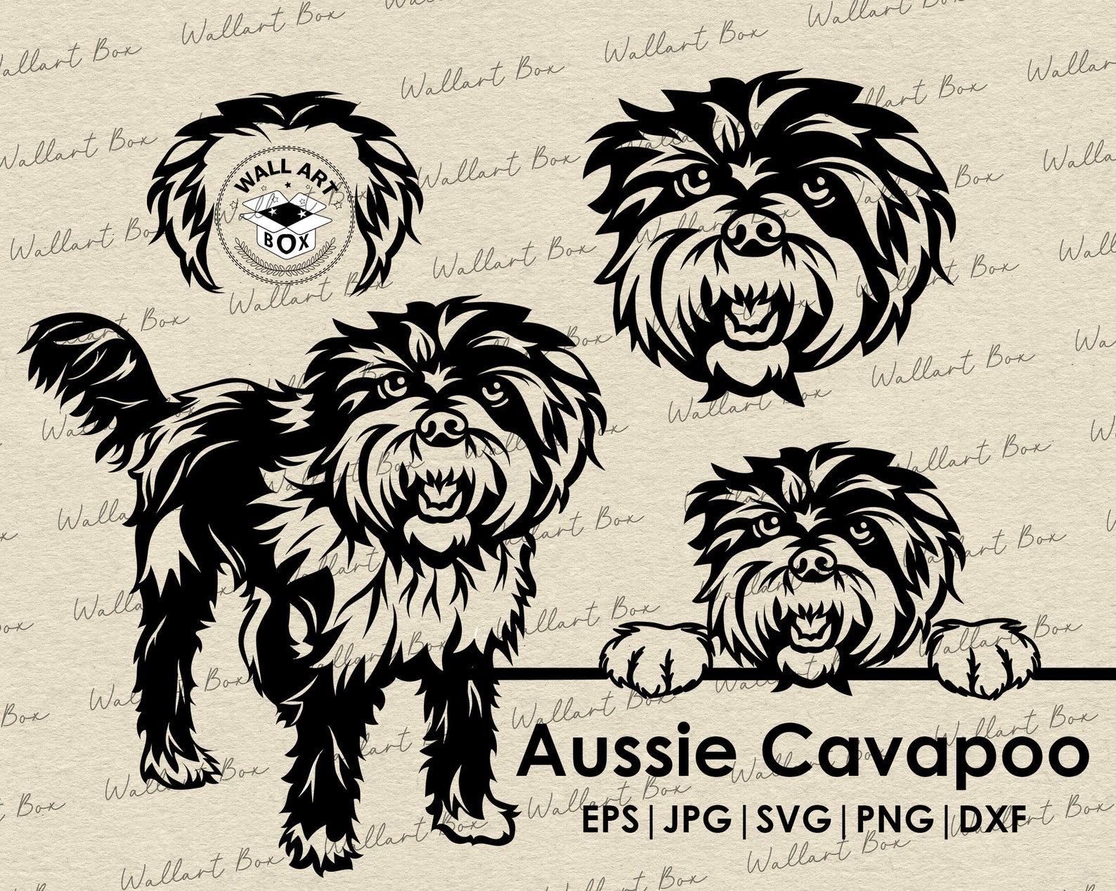 Cavapoo Dog Svg Dog Svg Files for Cricut Peeking Dog - Etsy