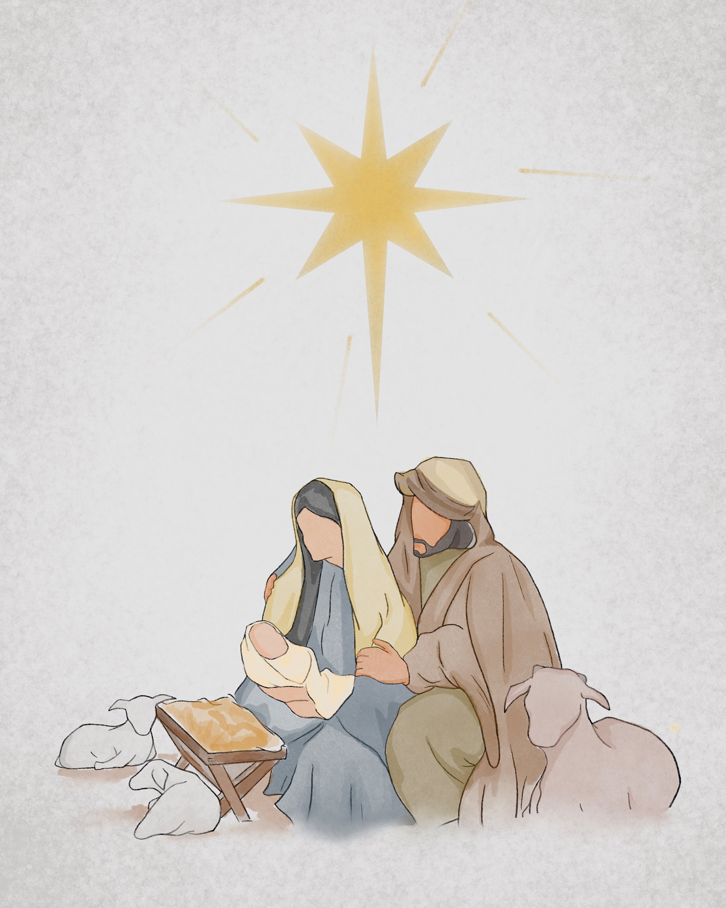 Nativity Clip Art Watercolor