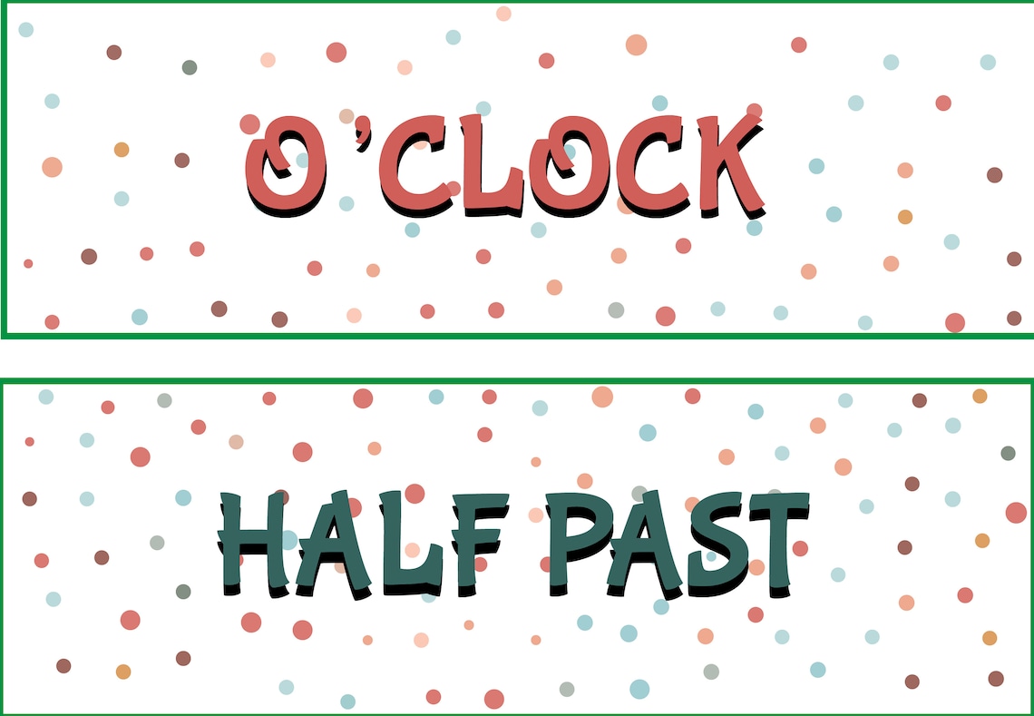Classroom Clock Labels | Clock Activity | Rainbow Theme | Telling Time ...