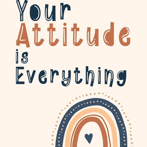 Inspirational Classroom Posters Bundle, Boho Rainbow Classroom Quotes ...