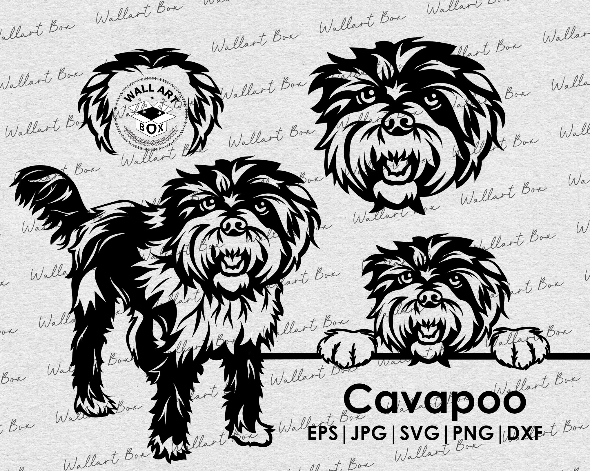 Cavapoo Dog Svg Dog Svg Files for Cricut Peeking Dog - Etsy Hong Kong