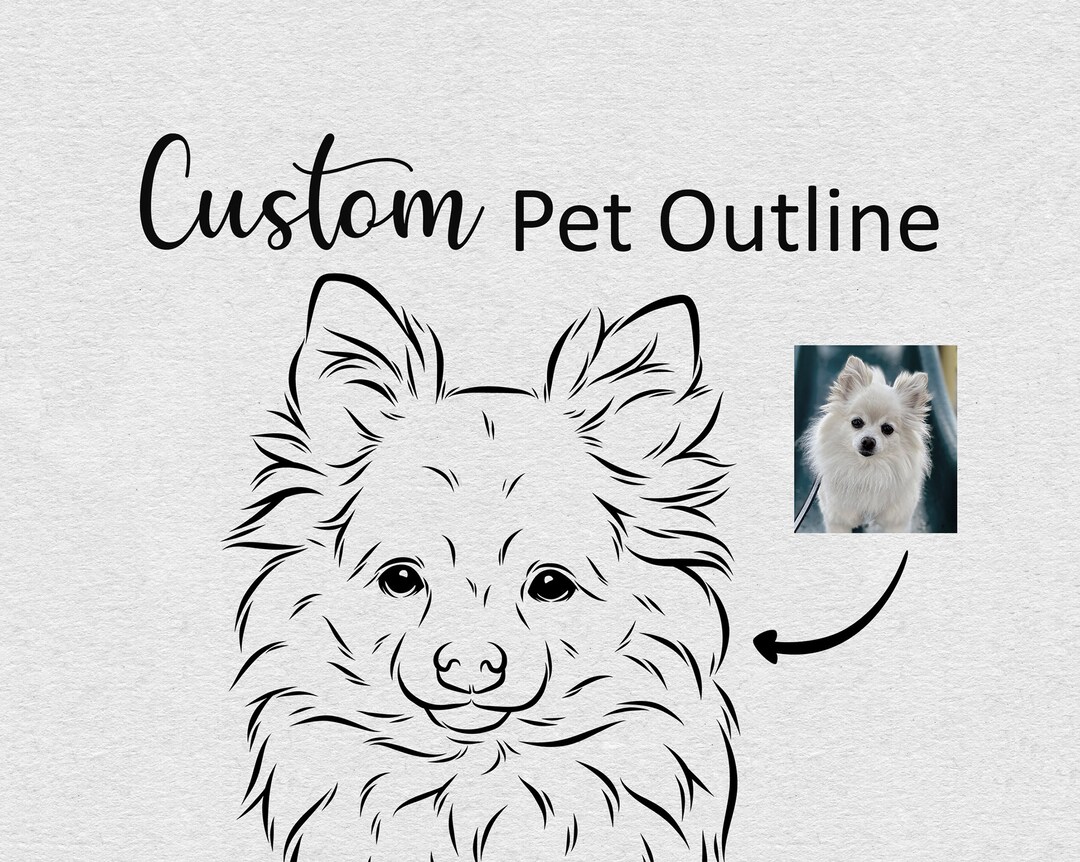Custom Line Drawing Pet| Dog Portrait INK| Tattoo Commission| Line Art ...