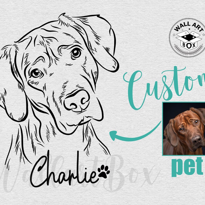 Dog Line Drawing Template - Etsy
