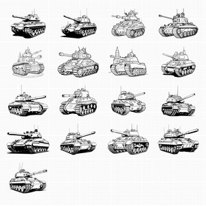 TANKS Svg Bundle, Vector, Cricut, Digital Download, Png Bundle, Tattoo, Outline Drawing, T-shirt ...