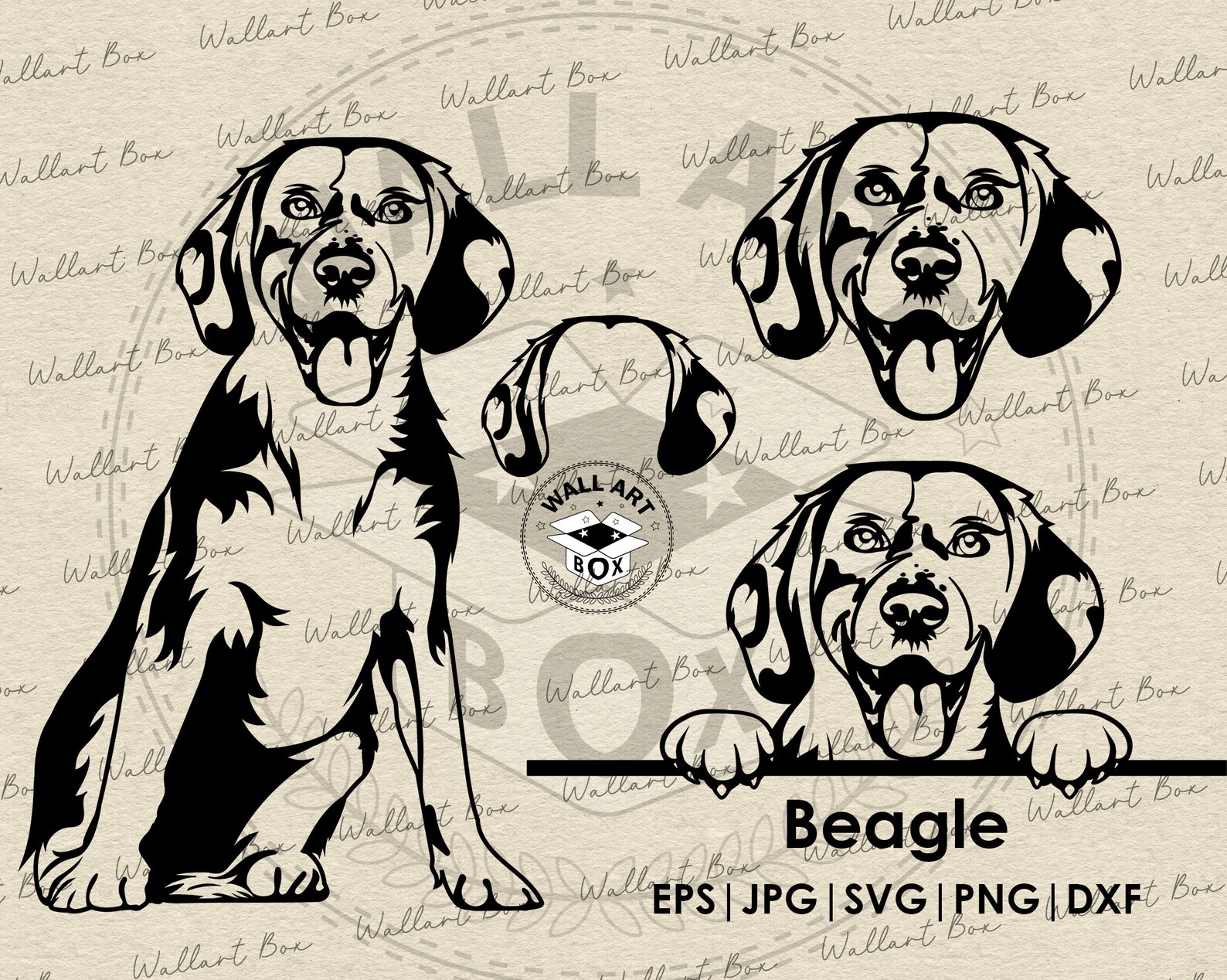 Beagle Dog Svg Dog Svg Files for Cricut Peeking Dog Clipart - Etsy