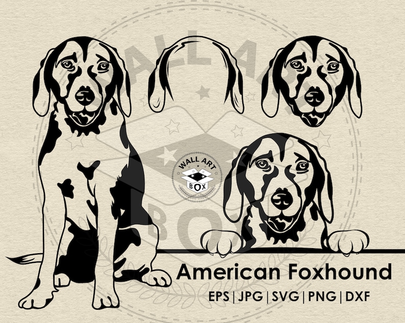 American Foxhound Dog svg / Dog svg archivos para Cricut / - Etsy México