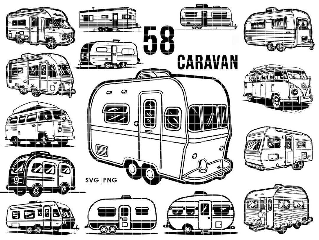 CARAVAN, Svg, Bundle, Vector, Cricut, Digital Download, Png Bundle ...
