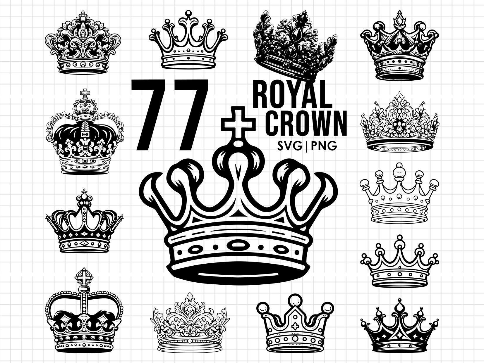 Royal Crown Svg Crown Svg, Princess Crown Svg, Queen Crown Svg