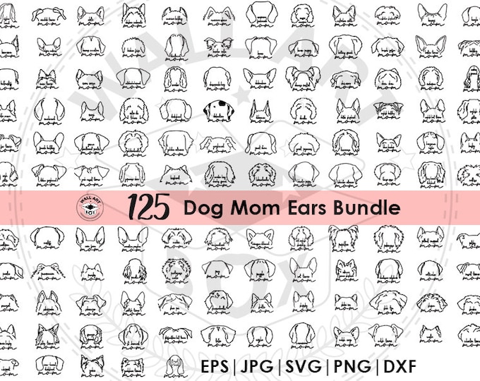 Dog Ear Outline Chihuahua Digital File Dog Ear Line Art Chihuahua ...